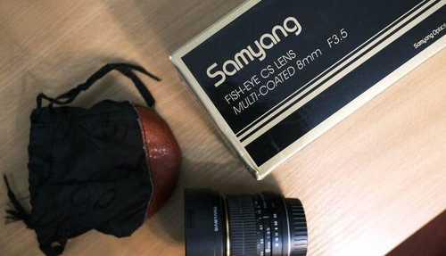 Объектив Samyang fish-eye 8mm F3.5 canon EF