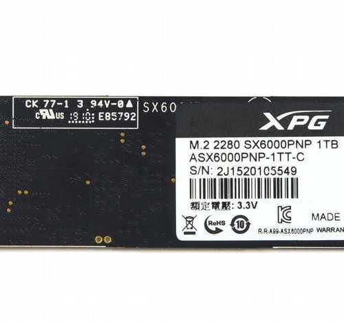 SSD A-Data 1TB XPG SX6000 Pro M.2 2280