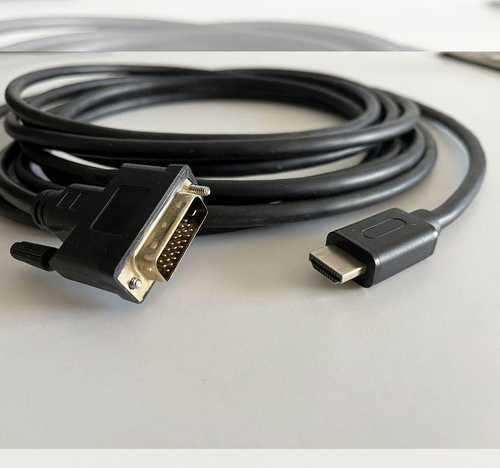 Кабель hdmi - DVI-D 5 метров