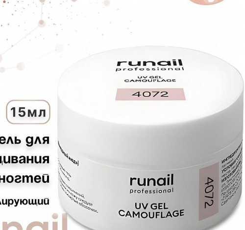 RuNail Камуфлирующий гель 15г №4072