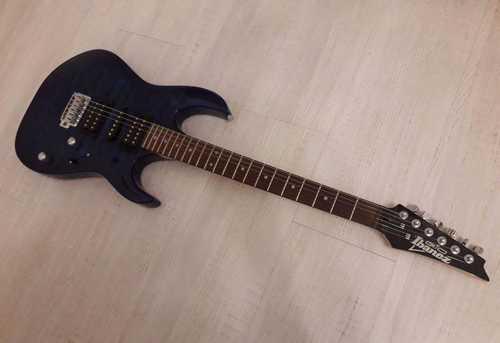 Электрогитара Ibanez grx70qa transparent blue