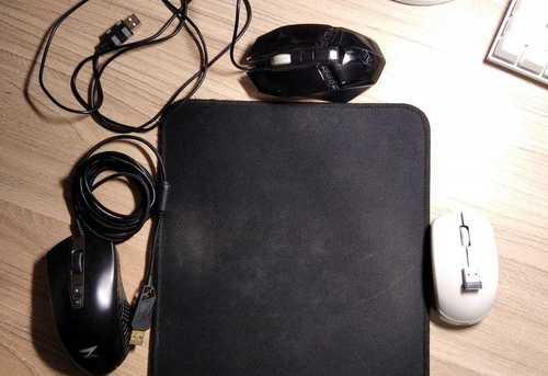 Игровая мышка и игровой коврик для мышки