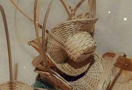 Набор плетёных Корзин из бамбука, сухарницы