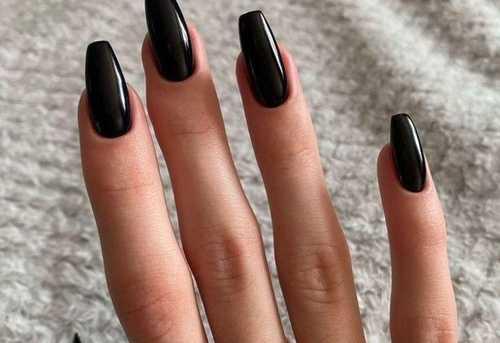 Накладные чёрные ногти
