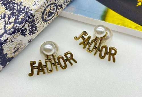 Серьги dior диор премиальные