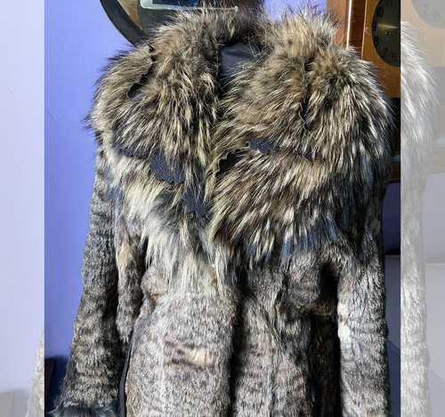 Шуба из натурального меха leopard