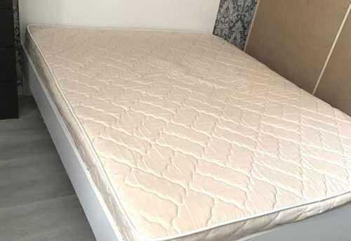 Кровать двуспальная с матрасом Рефрен-Сосна