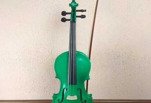 Новая Скрипка зеленая Antonio lavazza VL-20/GR 3/4