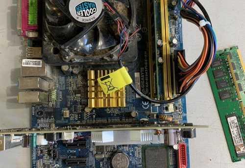 Мать ga-8i945plge-rh, celeron 3.06ghz, 1gb ram