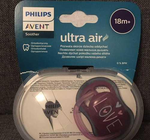 Пустышка Philips Avent ultra air 18 m