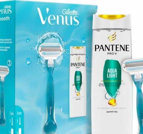 Набор Gillette Venus бритва шампунь pantene