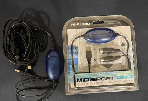 Midi интерфейс M-audio midisport UNO USB