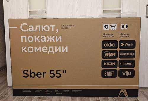 Новый Smart 4K телевизор 55" Sber
