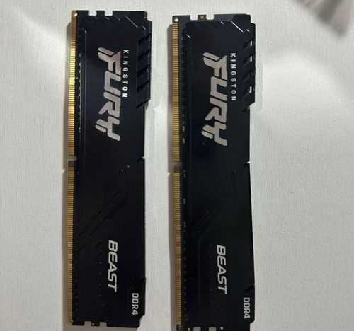 Оперативная память Kingston Fury DDR4 2x16 Gb