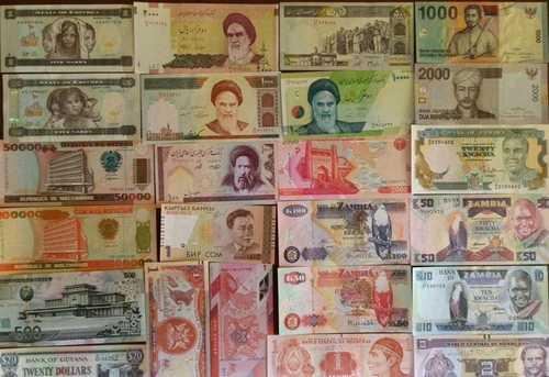 100 банкнот стран мира коллекция