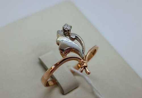 Золотое кольцо бриллиант 585* (кача юв)