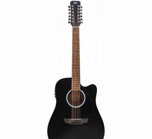 Электроакустическая гитара JET jdec-255/12 BKS