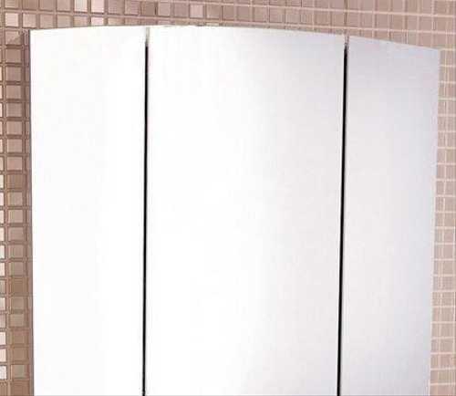Зеркало-шкаф Comforty Лаура 75-3 белый глянец