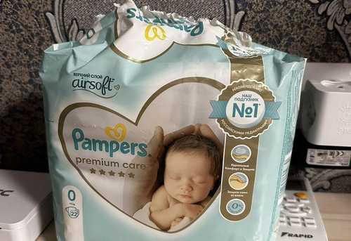 Подгузники pampers premium care 0