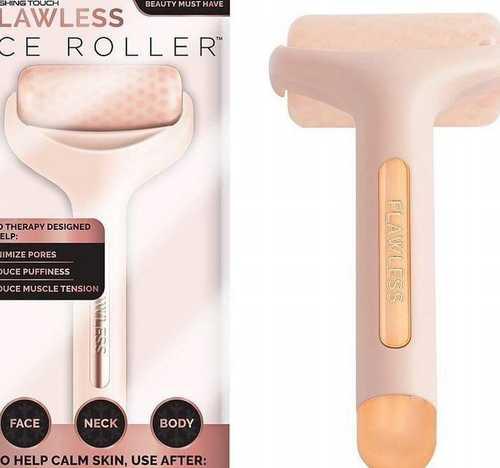 Роликовый охлаждающий массажер для лица и тела Flawless Ice roller