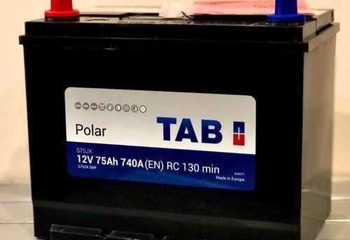 Аккумулятор TAB asia 75 ah (пр. пол.)