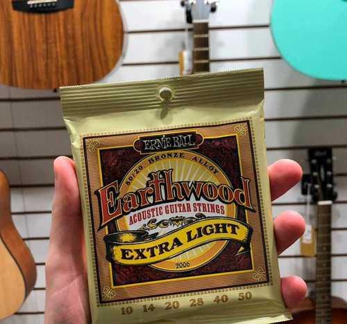 Струны для гитары ernie ball Earthwood 10-50