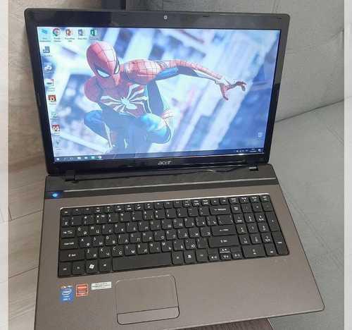 Мощный acer; 17дюйм; core i5; SSD HDD; 12gb