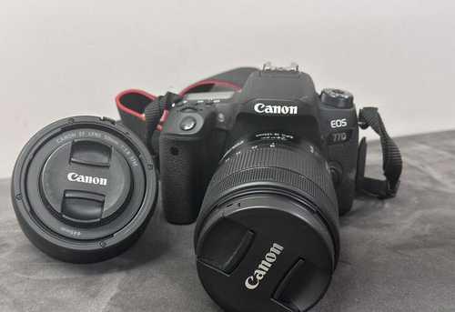 Фотоаппарат Canon EOS 77D c объективами