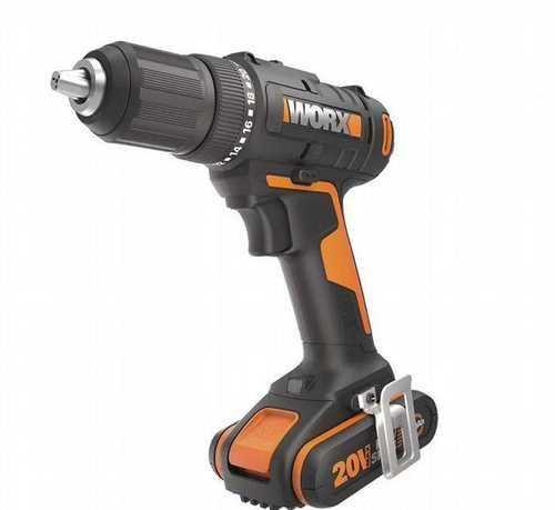 Дрель-шуруповерт worx WX108 20V 45Нм аккум-ая