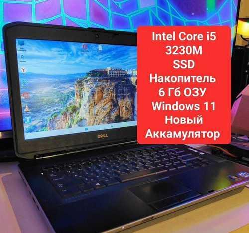 Компактный Intel Core i5/SSD/Новый АКБ/Windows 11