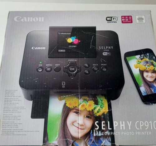 Принтер Canon Selphy CP910 новый цветной A6