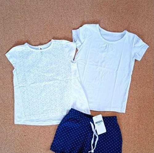Комплект футболки и шорты для девочки, рост 116