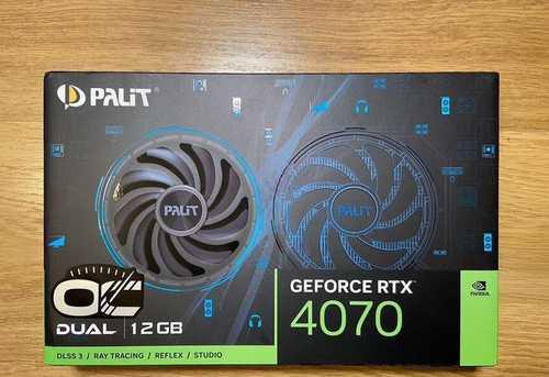 Видеокарта Palit GeForce RTX 4070 Dual OC новая