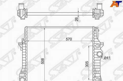 Радиатор jaguar XF 08- /S-type 02