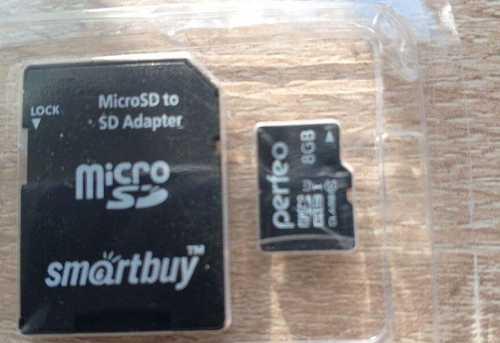 Карта памяти MicroSD 8 гб