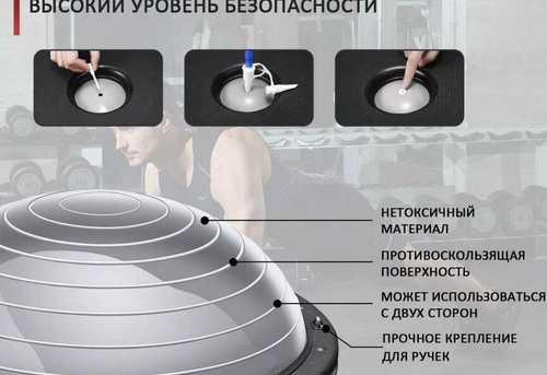 Гимнастическая bosu 60см фитнес