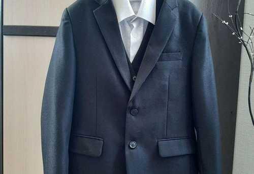 Пиджак, жилет рубашка, школьная форма р.134-140