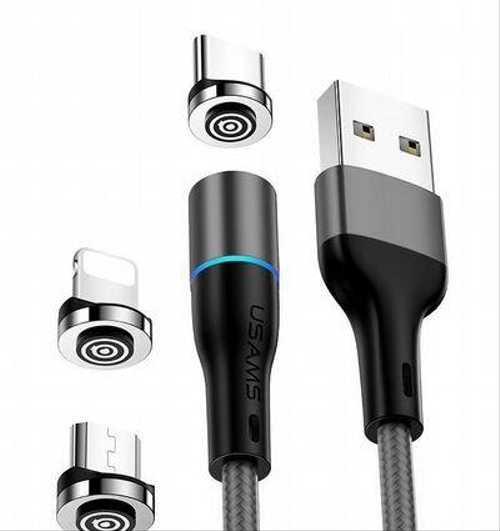 Кабель USB Lightning 8Pin usams US-SJ352 U32 Alumi