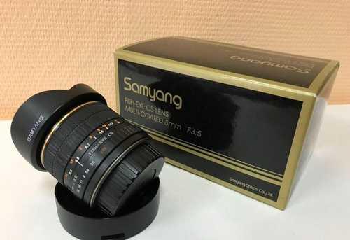 Объектив Samyang 8mm F3.5 Fisheye CS