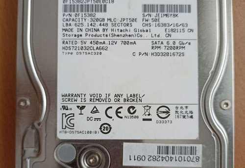 Жесткий диск HDD SATA 3.5'' Hitachi 320 Гб