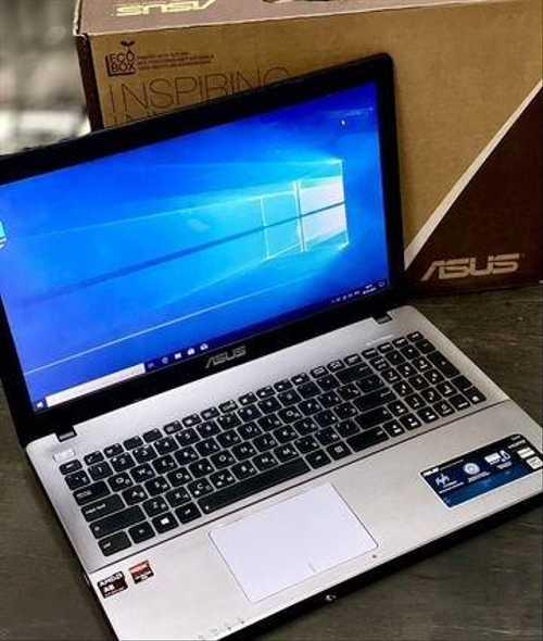 Бизнес ноутбук Asus X550D (4 ядра/ 8GB/ SSD 256GB)