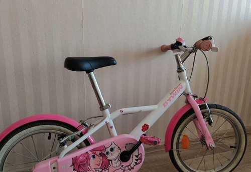 Детский велосипед 4-6 лет 16" 500 Docto girl btwin