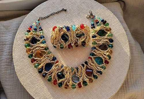 Ожерелье и браслет, бижутерия