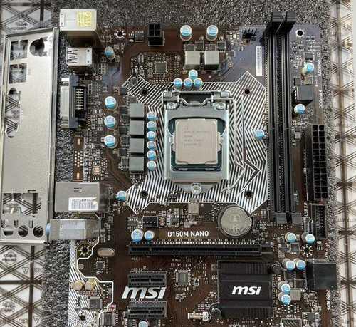 Комплект: плата MSI B150m + CPU G4560