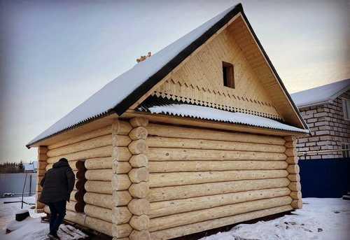 Зимний срубкругляк дома бани оцб Профбрус