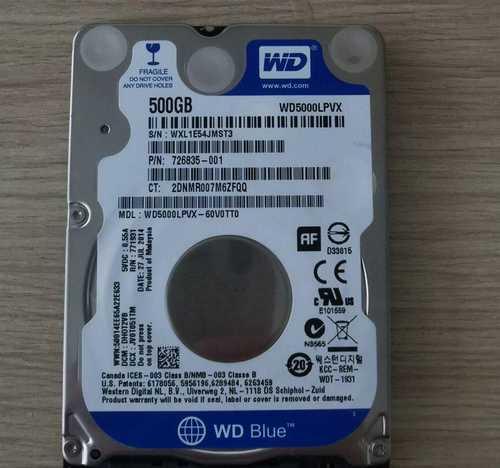 Жесткий диск Western Digital 500 Gb600