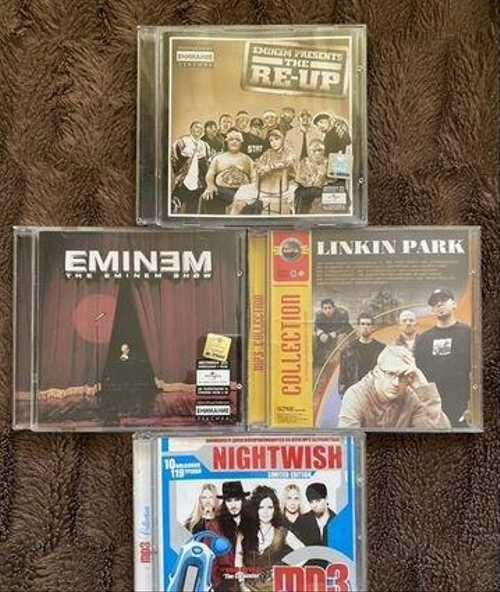 Cd диски с музыкой, eminem, linkin park, nightwish