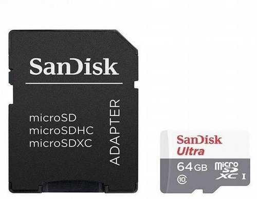 Карта памяти SanDisk microsdxc 64GB Class10 Ultra