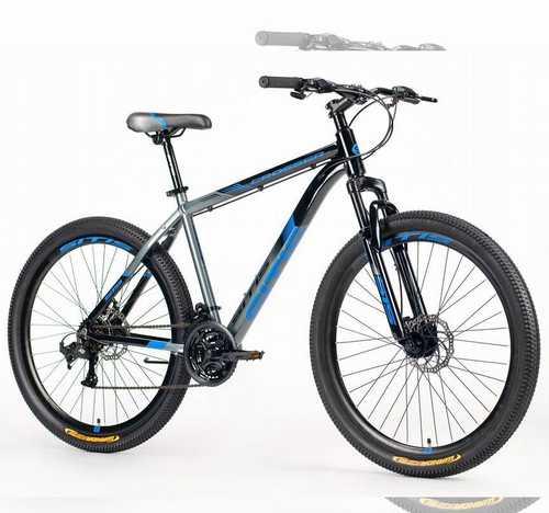 Велосипед sitis crosser SCR27,5MD 27,5" (2024) Black-Grey-Blue Ros476