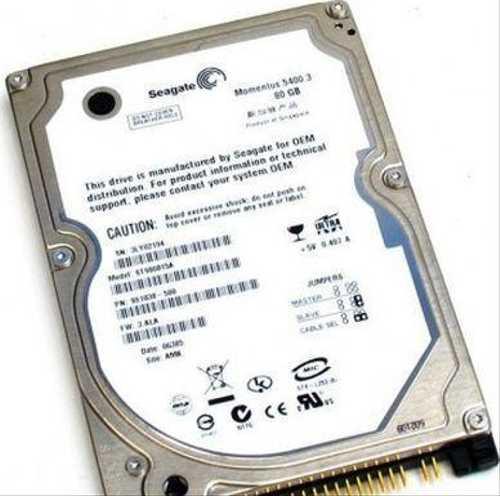 Жесткий диск 2,5" Seagate 80 GB IDE